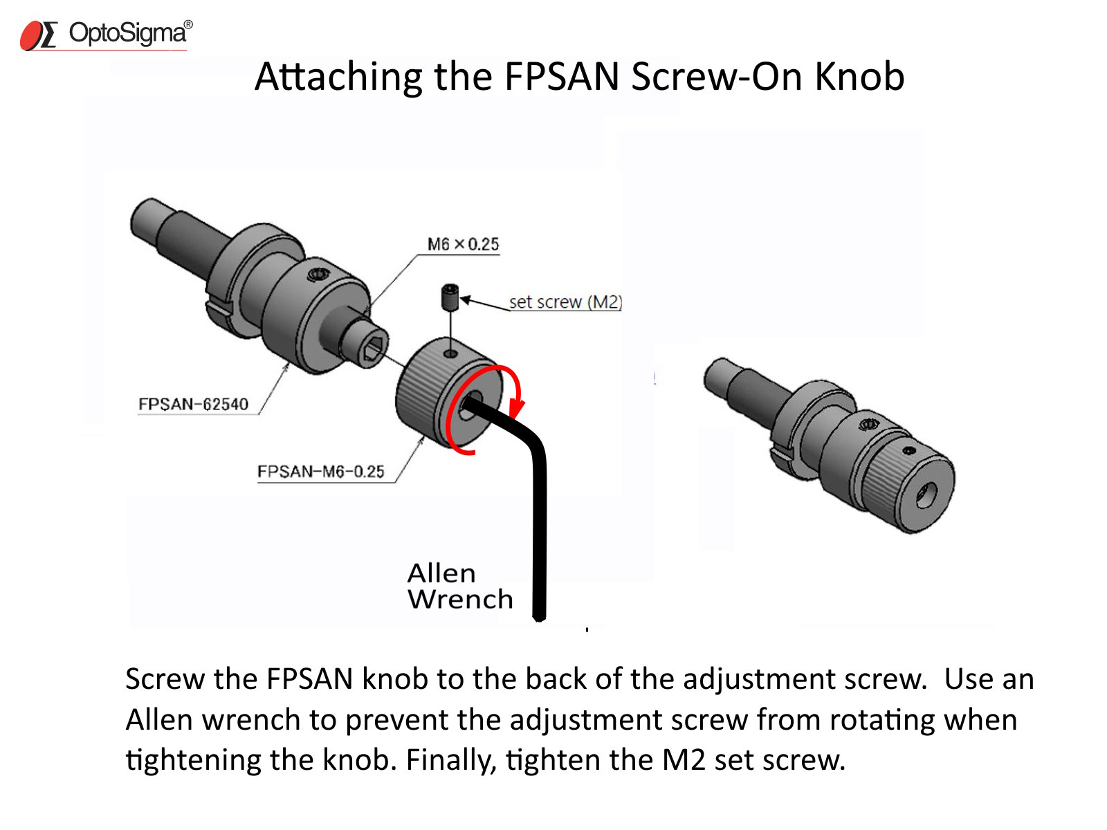 OptoSigma - Fine-Pitch Adjustment Screws